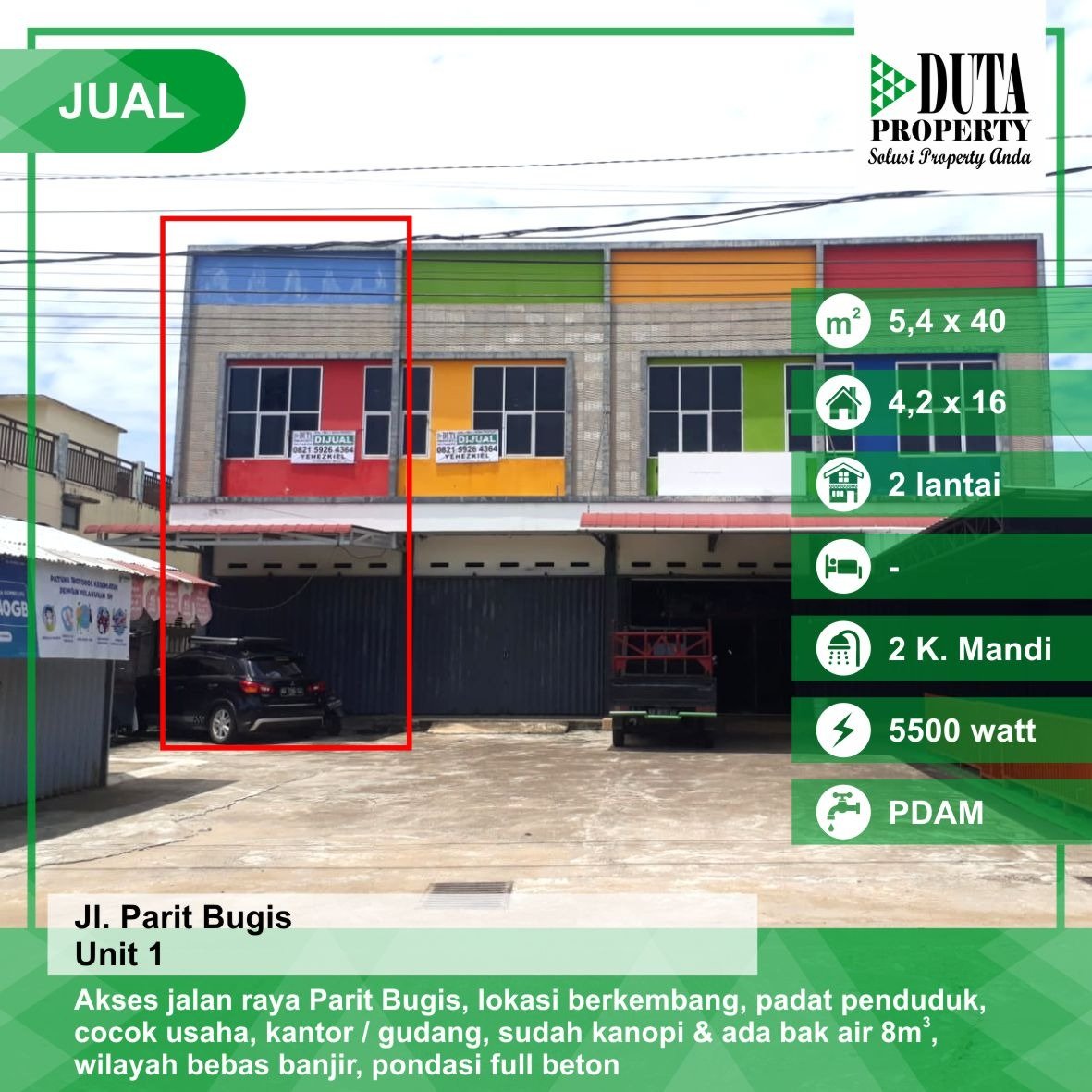 Ruko Parit Bugis, Kubu Raya, Kalimantan Barat - Properti123.com